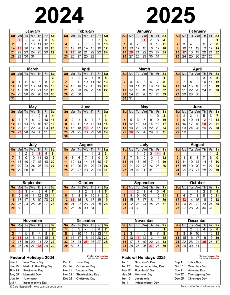 Timeshare Calendar 2025 Printable | Printable Calendars