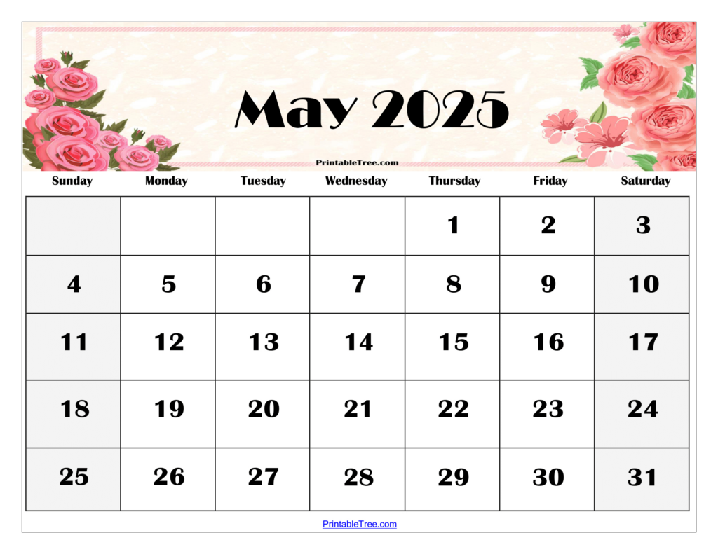 2025 May Calendar Printable Free | Printable Calendars