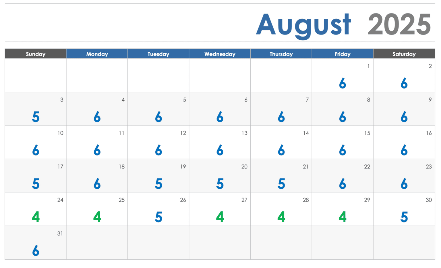 Disney World Crowd Calendar August 2025 | Printable Calendars