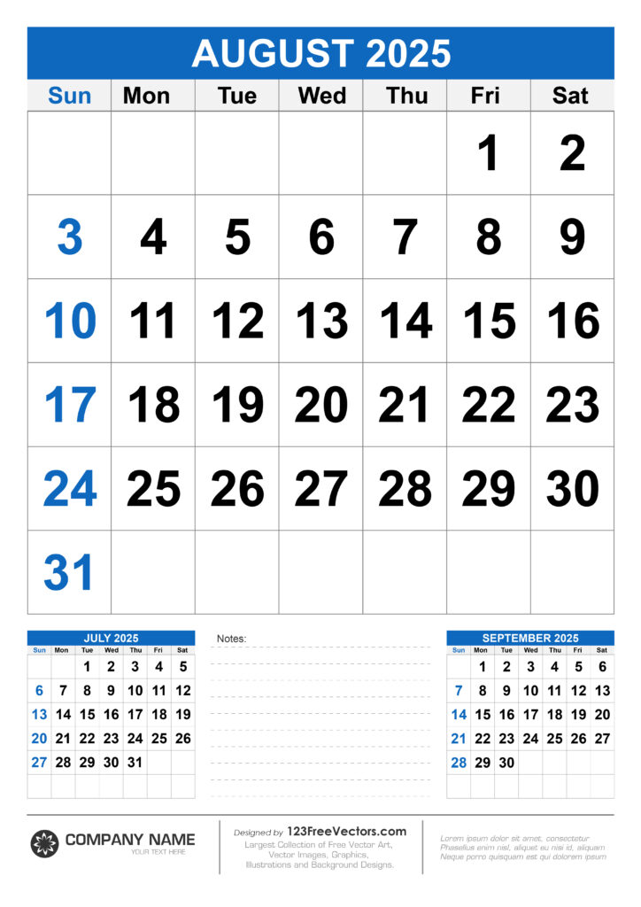 August 24th 2025 Calendar | Printable Calendars