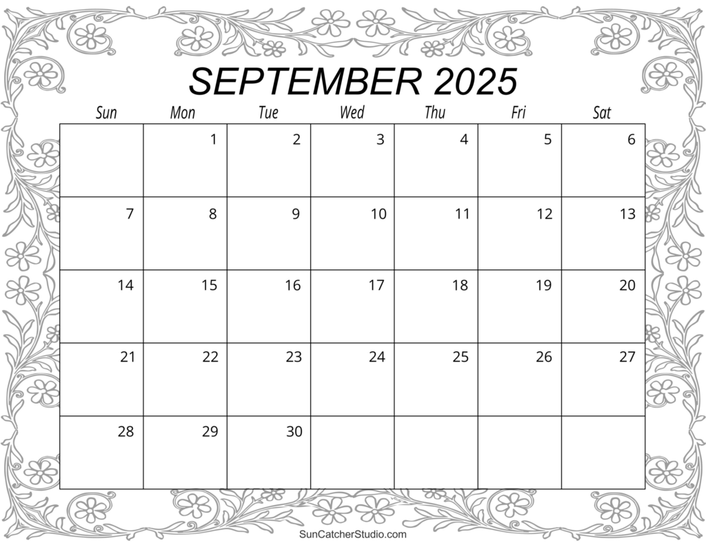 Free Printable Blank Calendar September 2025 | Printable Calendars