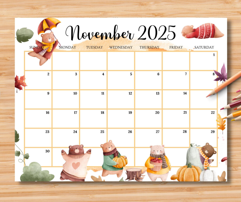 November Editable Calendar 2025 | Printable Calendars