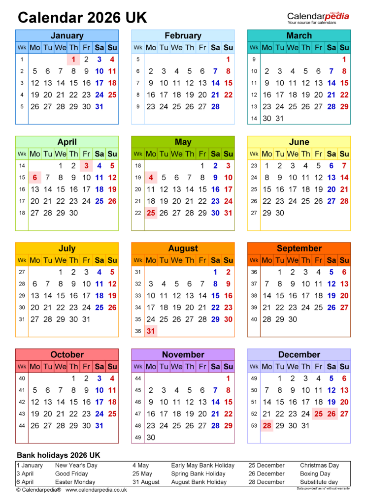 National Day Calendar UK 2026 | Printable Calendars